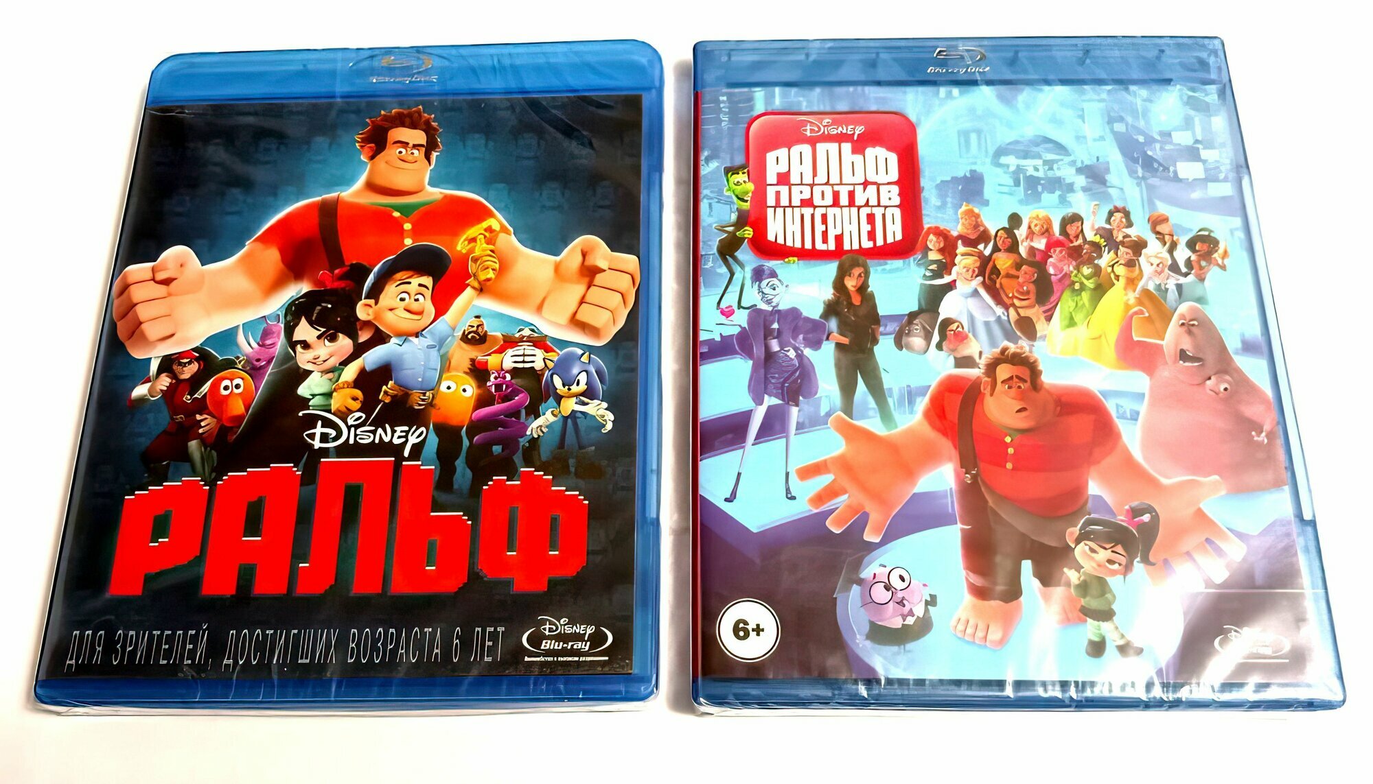 Мультфильмы. Disney. Ральф / Ральф против интернета (2012-2018, 2 Blu-ray диска) фантастика, фэнтези, приключения для всей семьи / 6+, 2 отдельных бокса