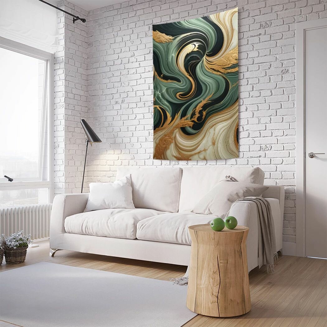 Вертикальное фотопанно на стену JoyArty "Разводы мрамора", из ткани, 150х200 см