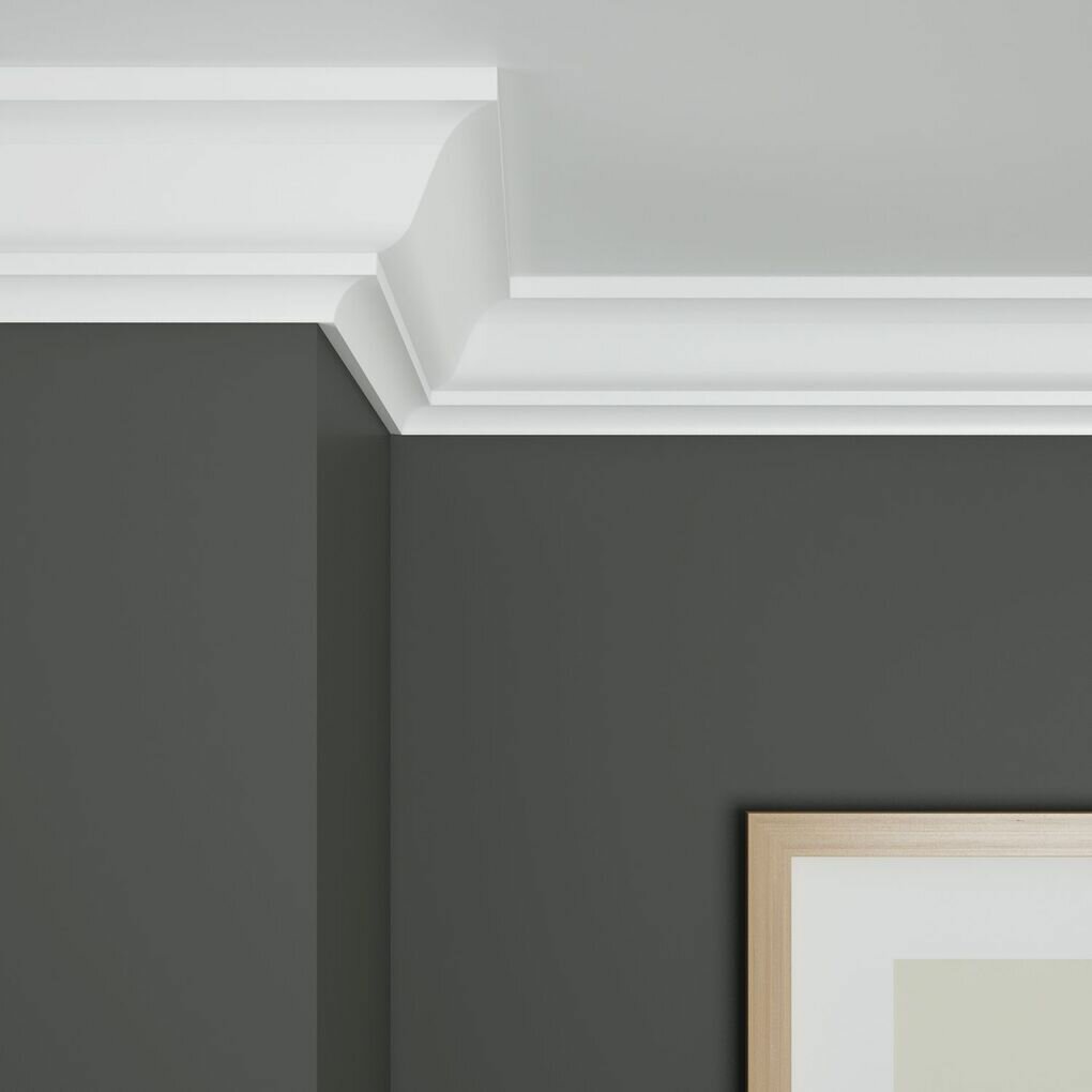 Потолочный плинтус Ultrawood CR 0001 i 2.00 под покраску 2000 х 80 х 75 мм