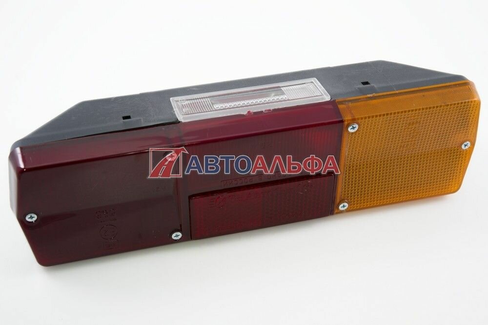 Фонарь задний левый 24В с подсветкой номера 6 болтов, 355-02-24 КАМАЗ, ГАЗ, ЗИЛ