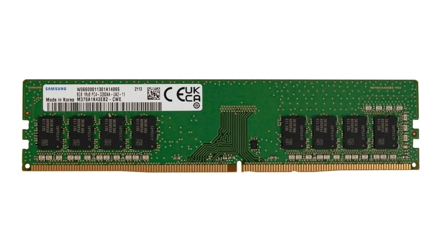 Оперативная память Samsung, DDR4, 8GB (1x8GB), 3200MHz, CL21, DIMM, OEM