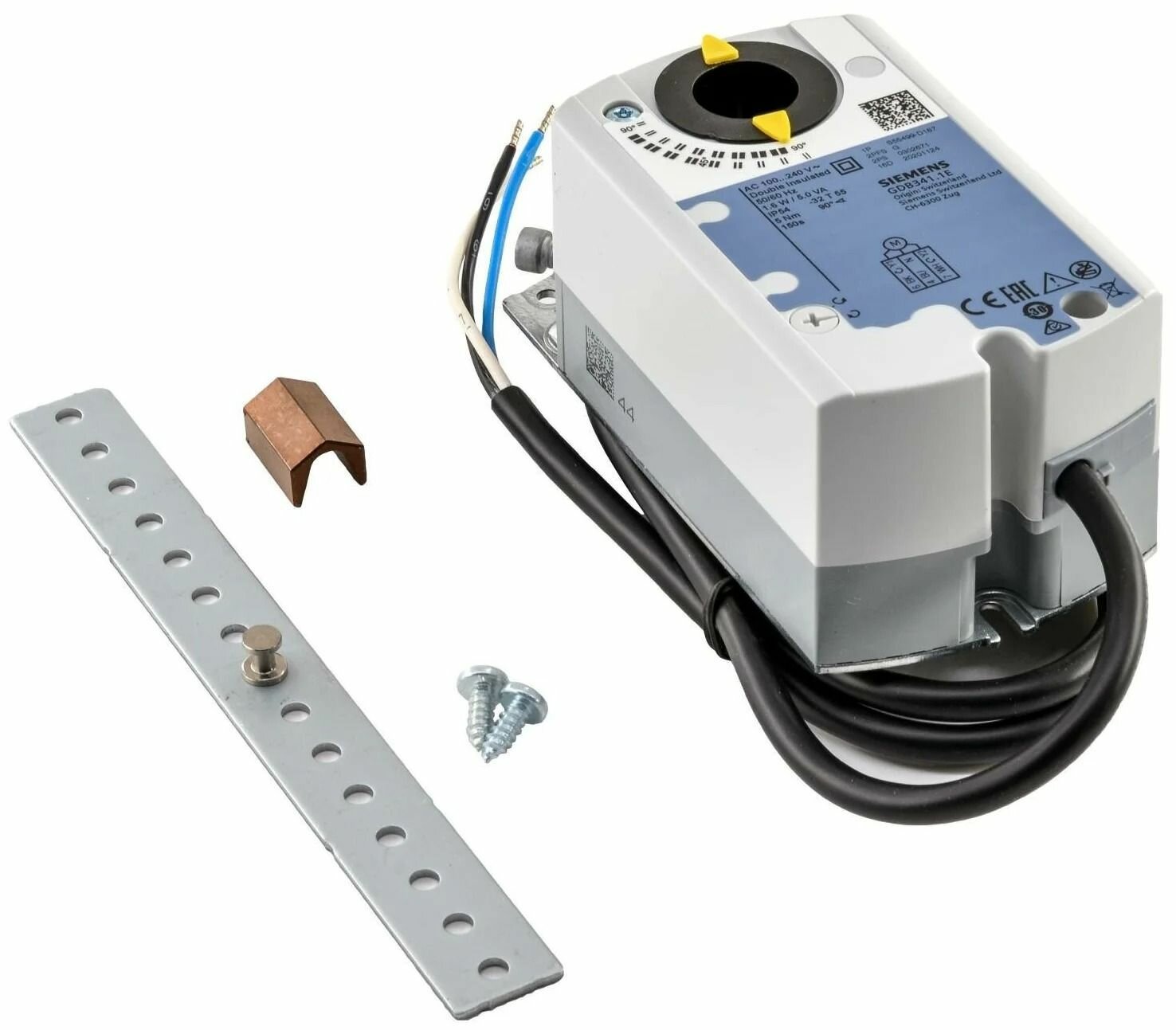Привод воздушной заслонки поворотного типа, AC 230 В, 2-/3-точечный, 5 Нм, 150 с SIEMENS GDB341.1E S55499-D187