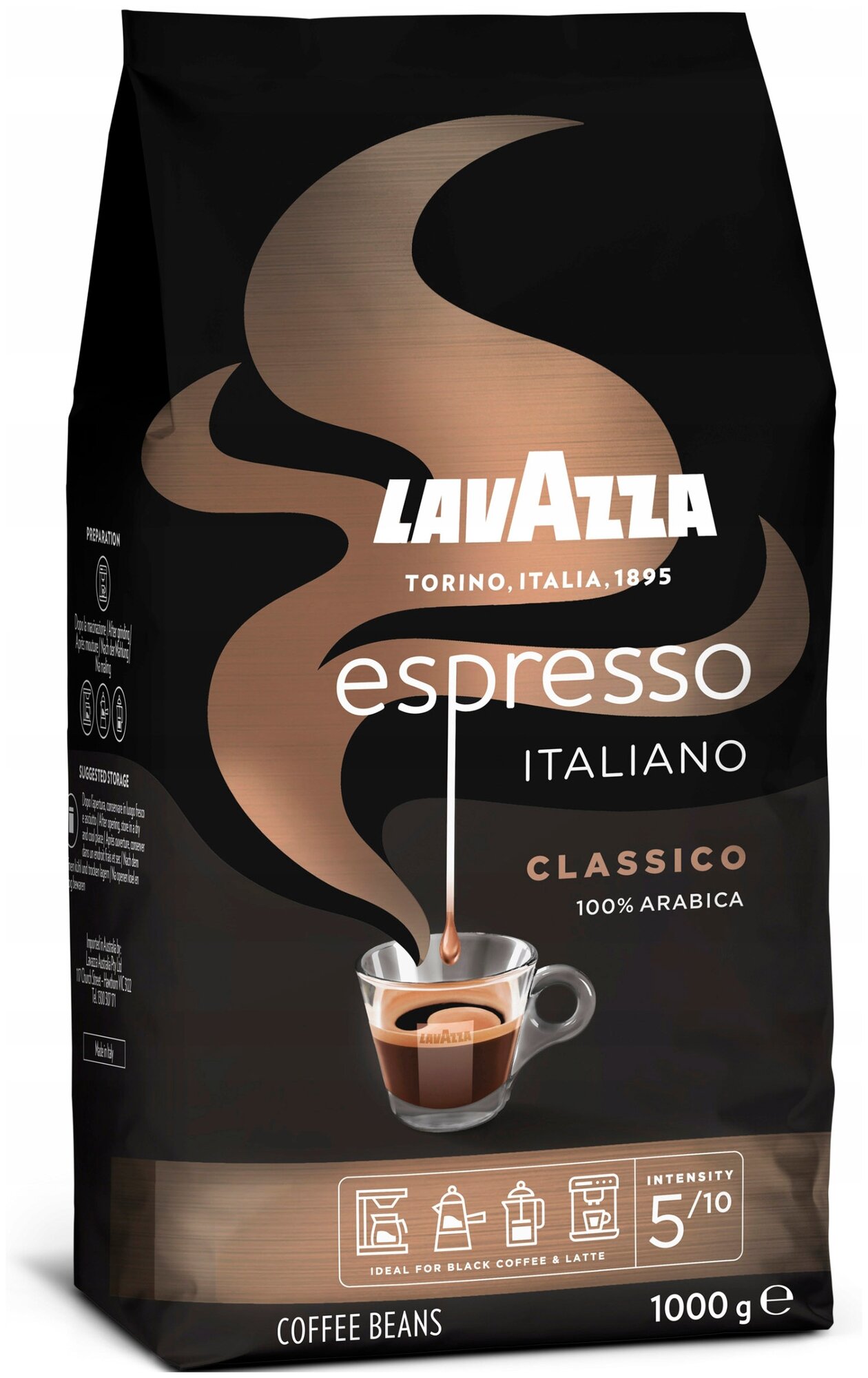 Кофе в зернах Lavazza Espresso Italiano Classico (Caffe Espresso), фрукты, классический, 1 кг