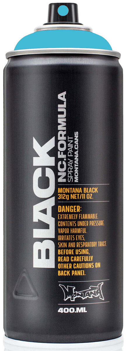 Краска для граффити аэрозольная MONTANA BLACK истинная голубая 0,4л TR5000 BLK
