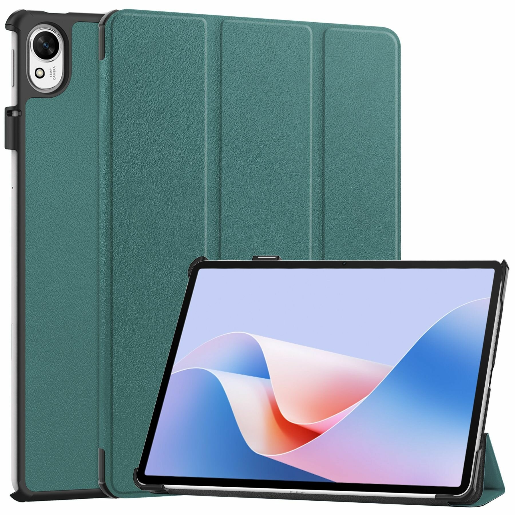 Чехол на Huawei MatePad 11.5S, 2024 года, умный с магнитом, темно-зеленый