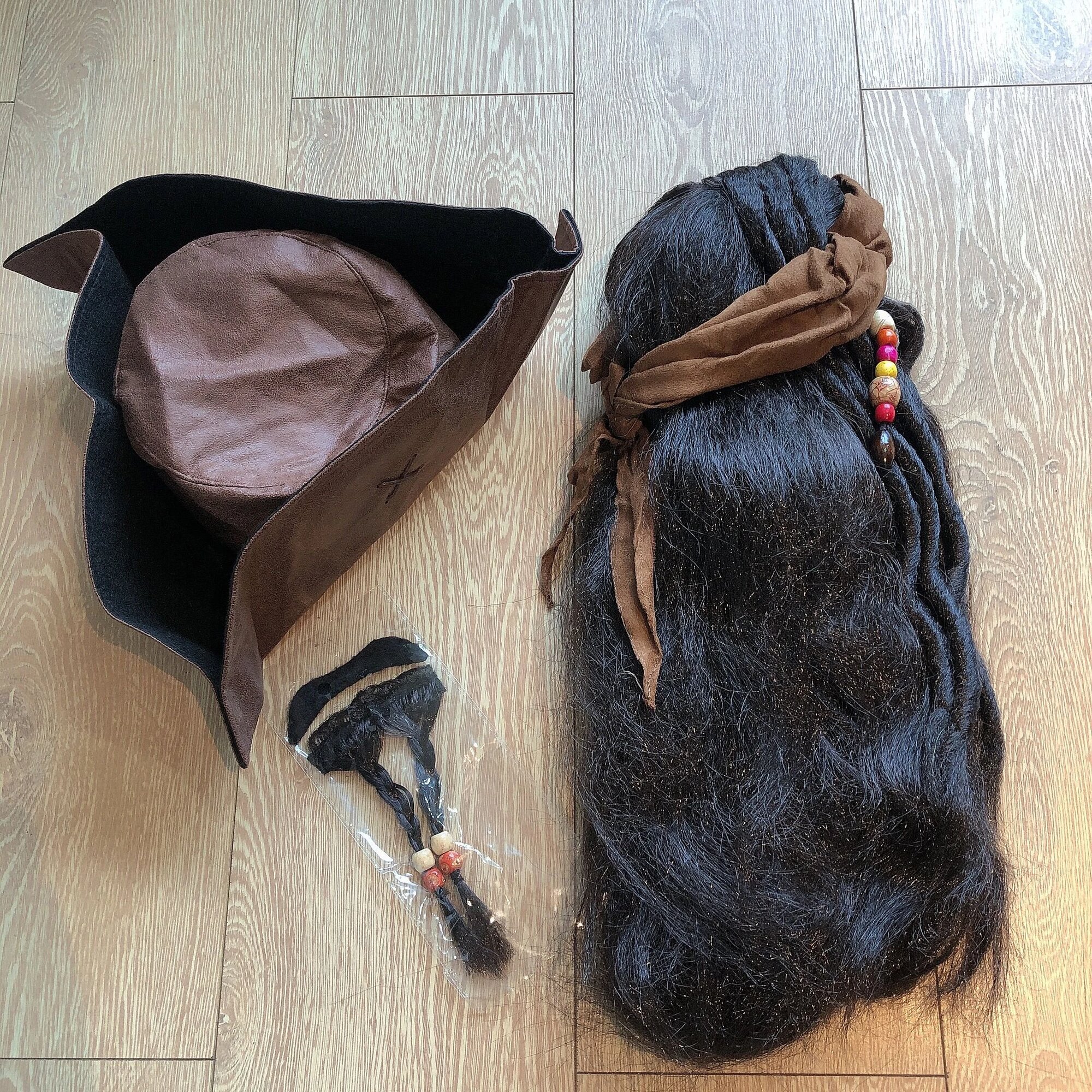 Костюм пирата Джек Воробей COSNYC wig and hat