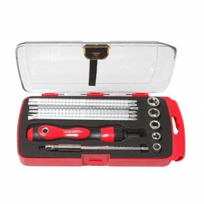 Отвертка реверсивная телескопич-я переставная 2в1с набором бит и головок Forsage