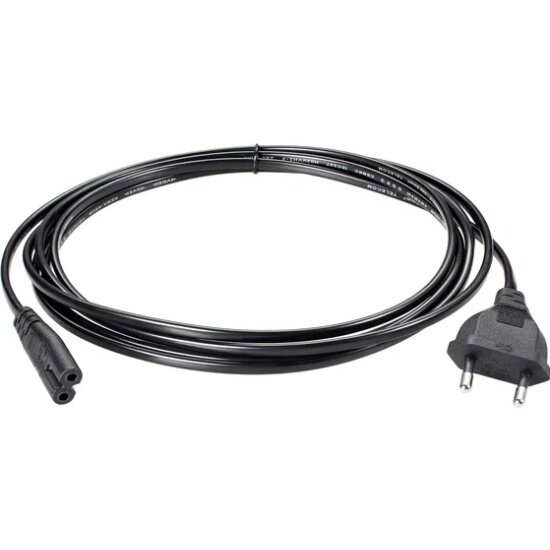 Кабель Telecom для аудио-видео техники IEC-320-C7, 2-pin, медь, 3м, черный
