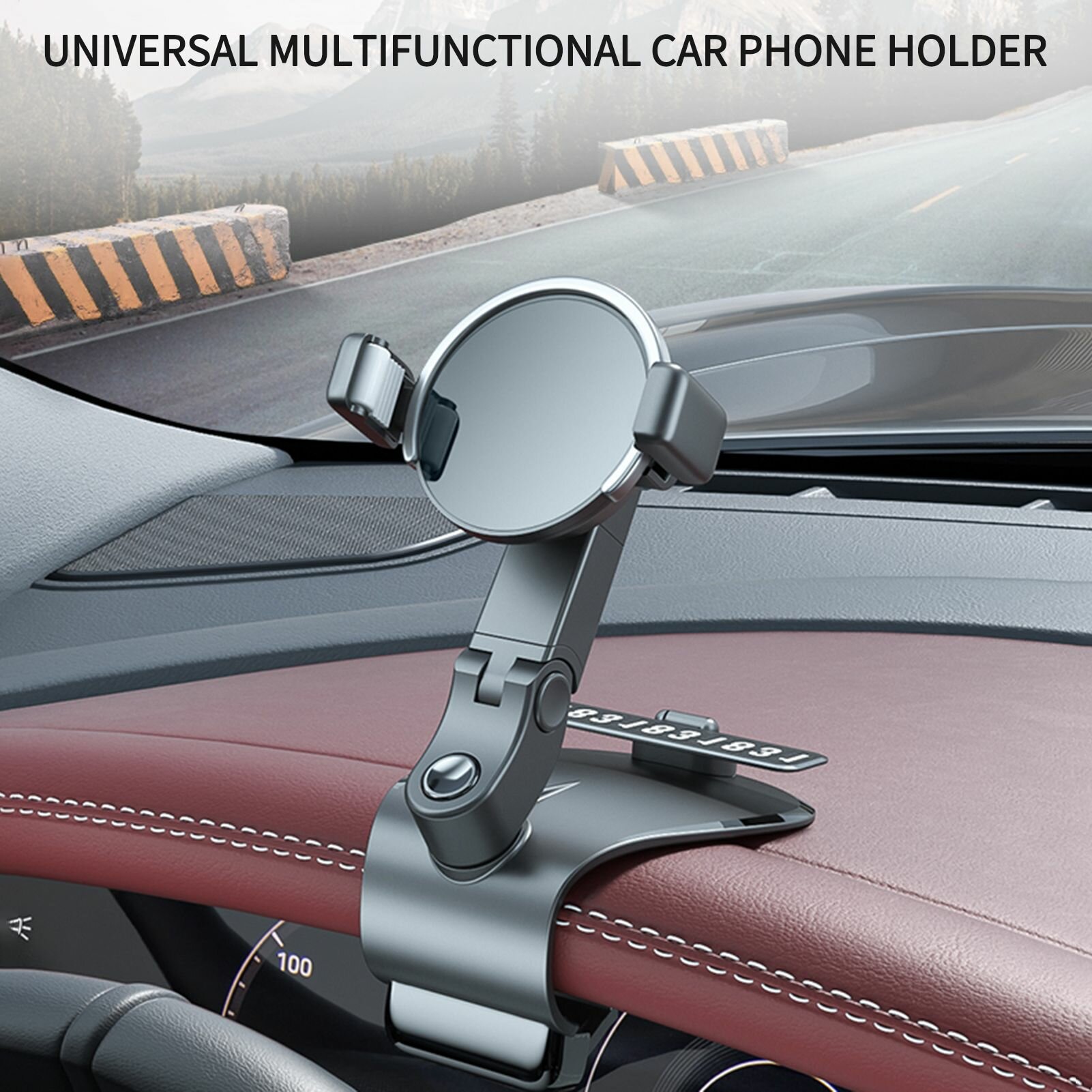 Держатель телефона Hands Free, поворот 360 , с картой для парковки