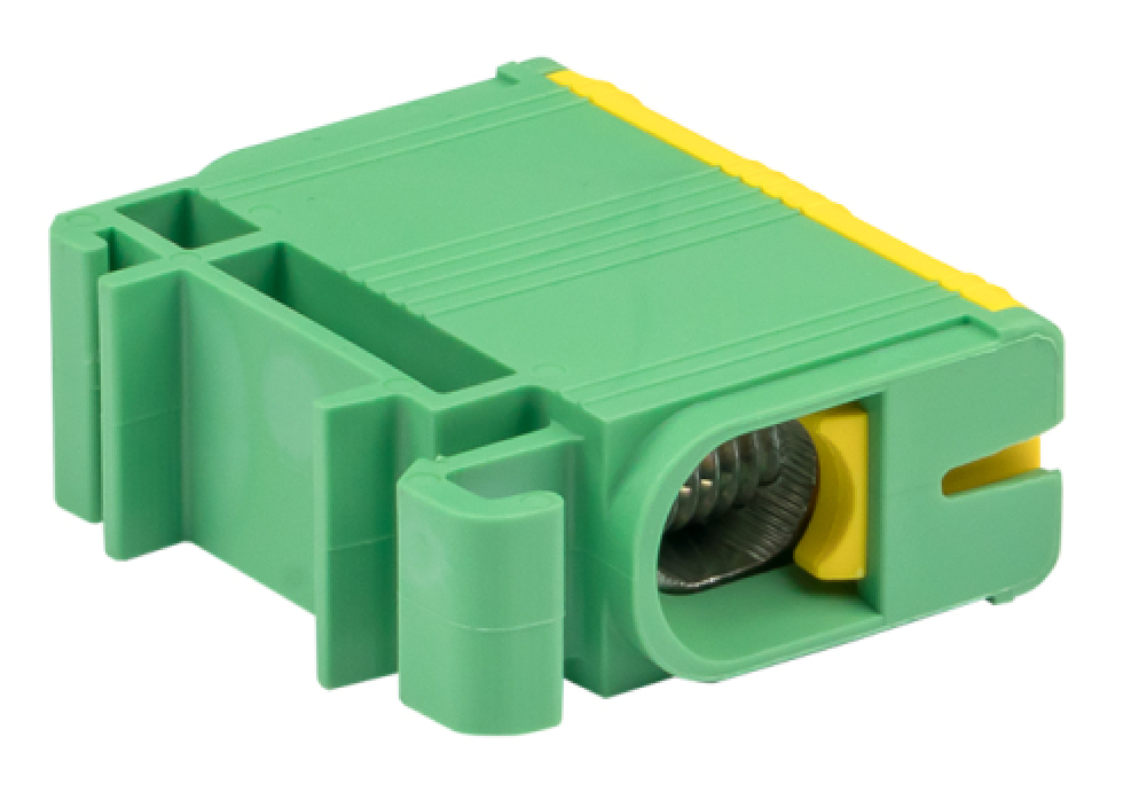 Клемма для проводов EKF / ЕКФ PROxima КСВ 16-50 силовая вводная, огнестойкий полиамид, 160А, 49х17.8мм, желто-зеленый, 1шт. / зажим (комплект из 8 шт)