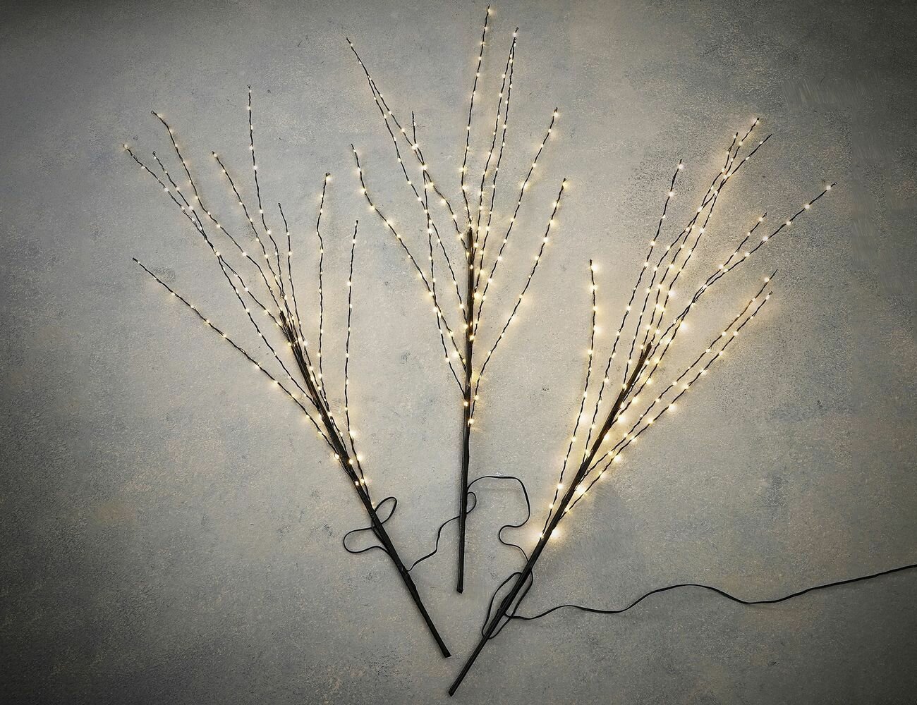 Набор светящихся веток юнити, 480 тёплых белых микро LED-огней, 100 см, 3 шт, таймер, уличный, Edelman 1167254