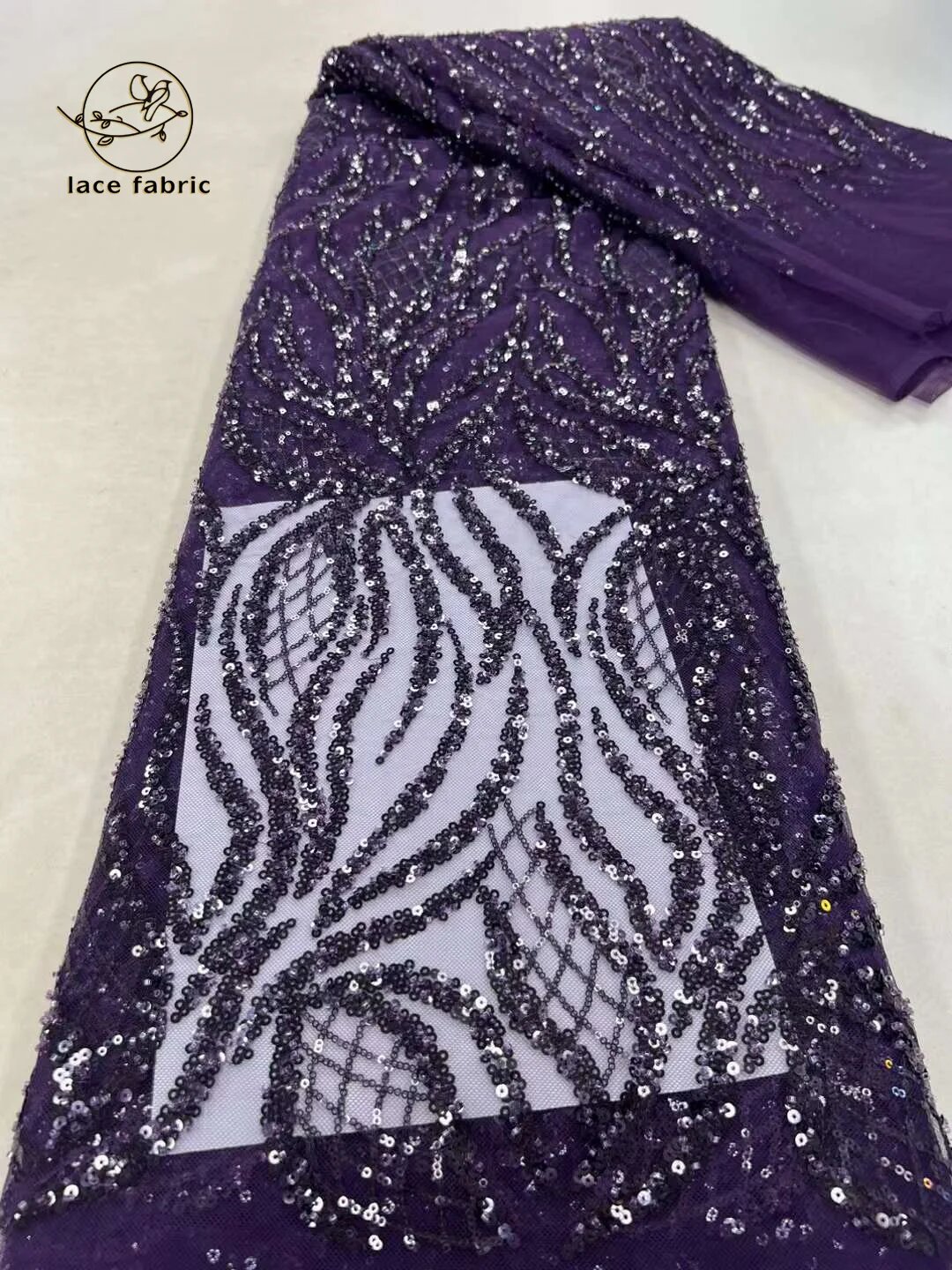 Красная африканская кружевная ткань SNQP 3african lace fabric