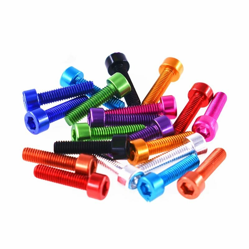 Angooter цветные алюминиевые винты DIN912 M3 M4 M5 M6 M5x25, Red