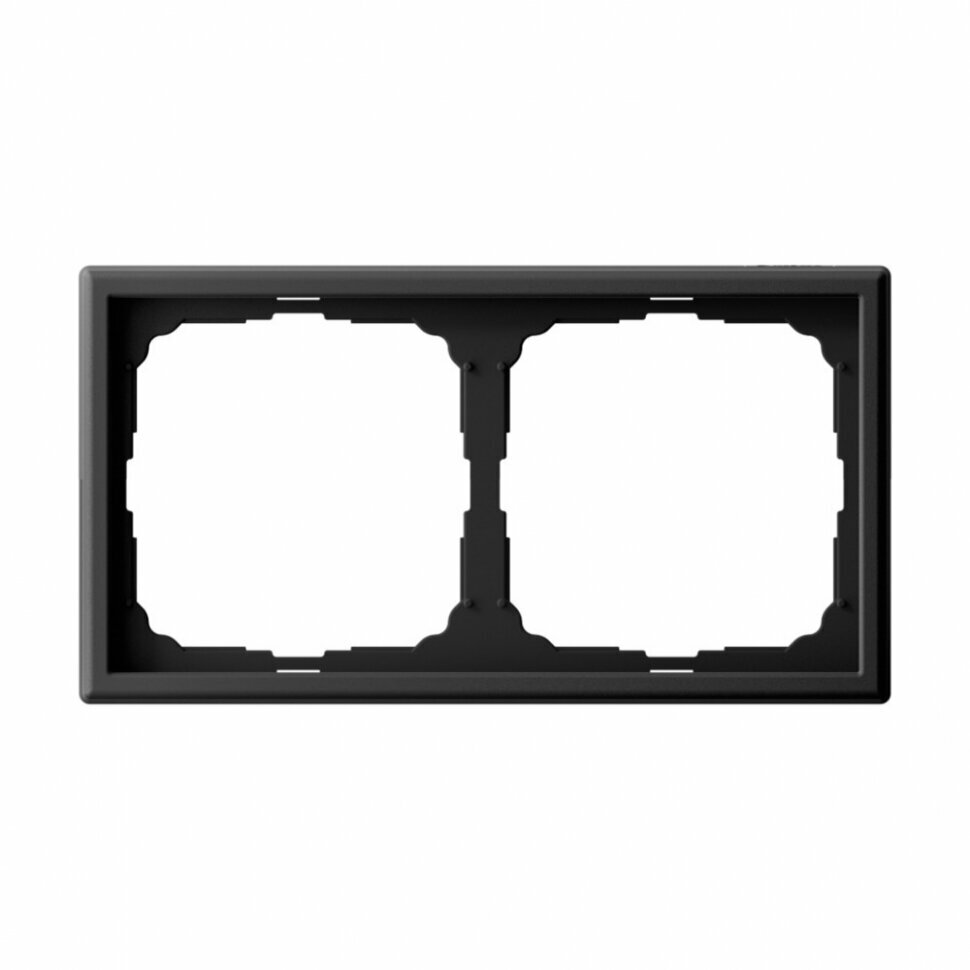 Рамка 2-постовая Systeme Electric ArtGallery, универсальная, Карбон