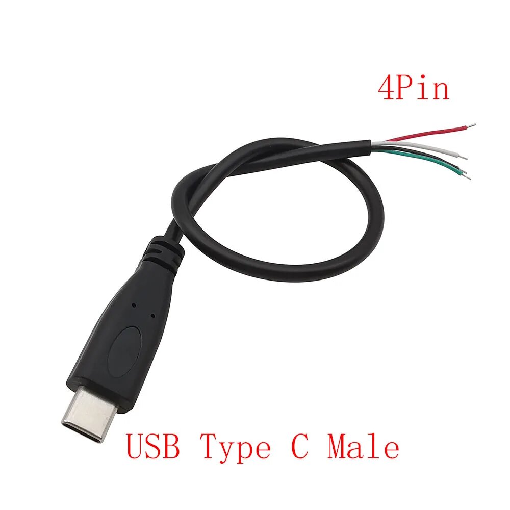 USB Type-C кабели 0.3M, 4pin Type C Male