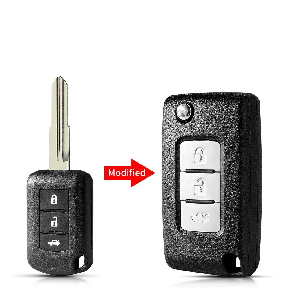 KEYYOU модифицированный удаленный корпус ключа автомобиля для Mitsubishi Eclipse 3BTN Modified key