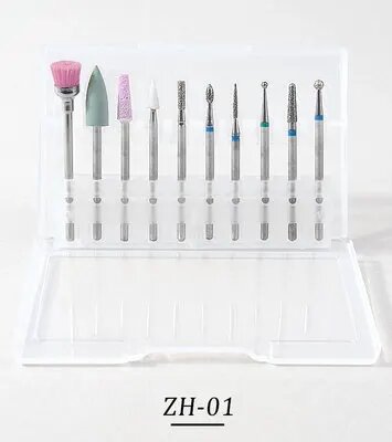 Алмазные фрезы для маникюра, набор из 10 твердосплавных насадок для маникюра, оборудование, инструменты