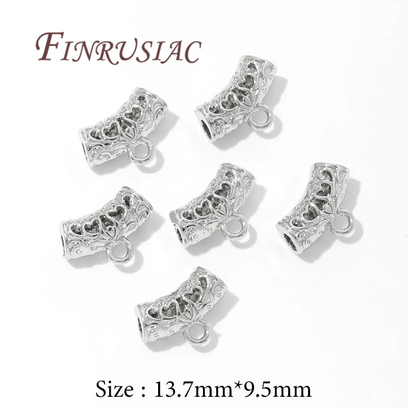 Позолоченные бейлы для подвесок FINRUSIAC 5 Pieces, Rhodium Plated