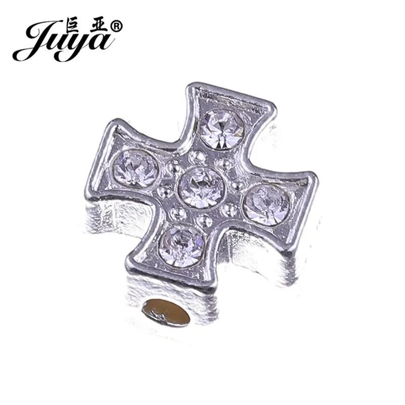 JUYA Подвеска-крест, Rhodium plated, 8 мм