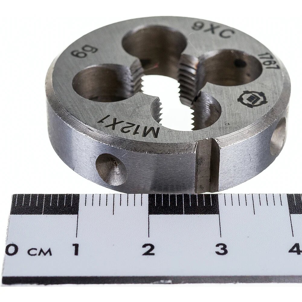 Плашка ООО ТМТ групп М12х1 9ХС 57892, с различными сплавами, для нарезания правой резьбы
