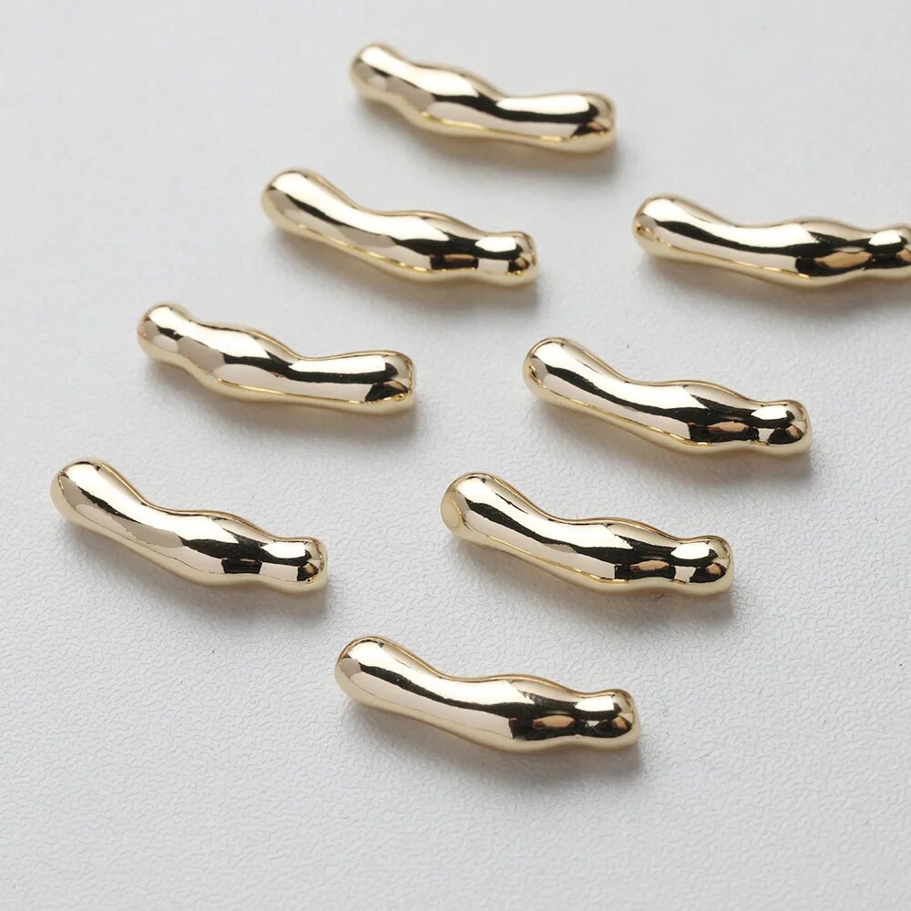 4 шт. позолоченные латунные бусины для ювелирных изделий 21.3X6mm