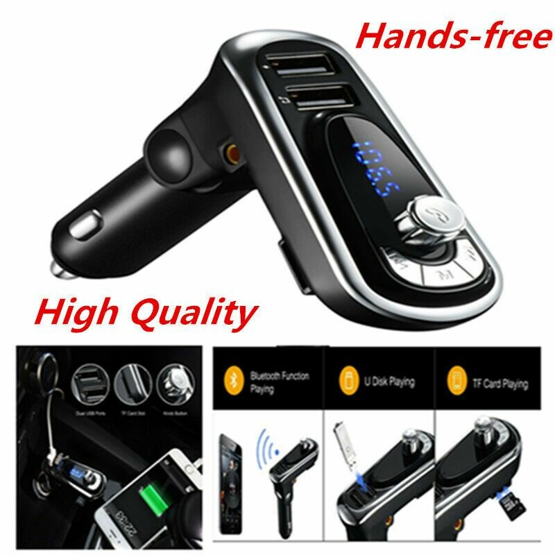 Автомобильный Комплект Громкой Связи Bluetooth Fm-Передатчика С Двойным Usb-Зарядным Устройством Mp3-Плеера
