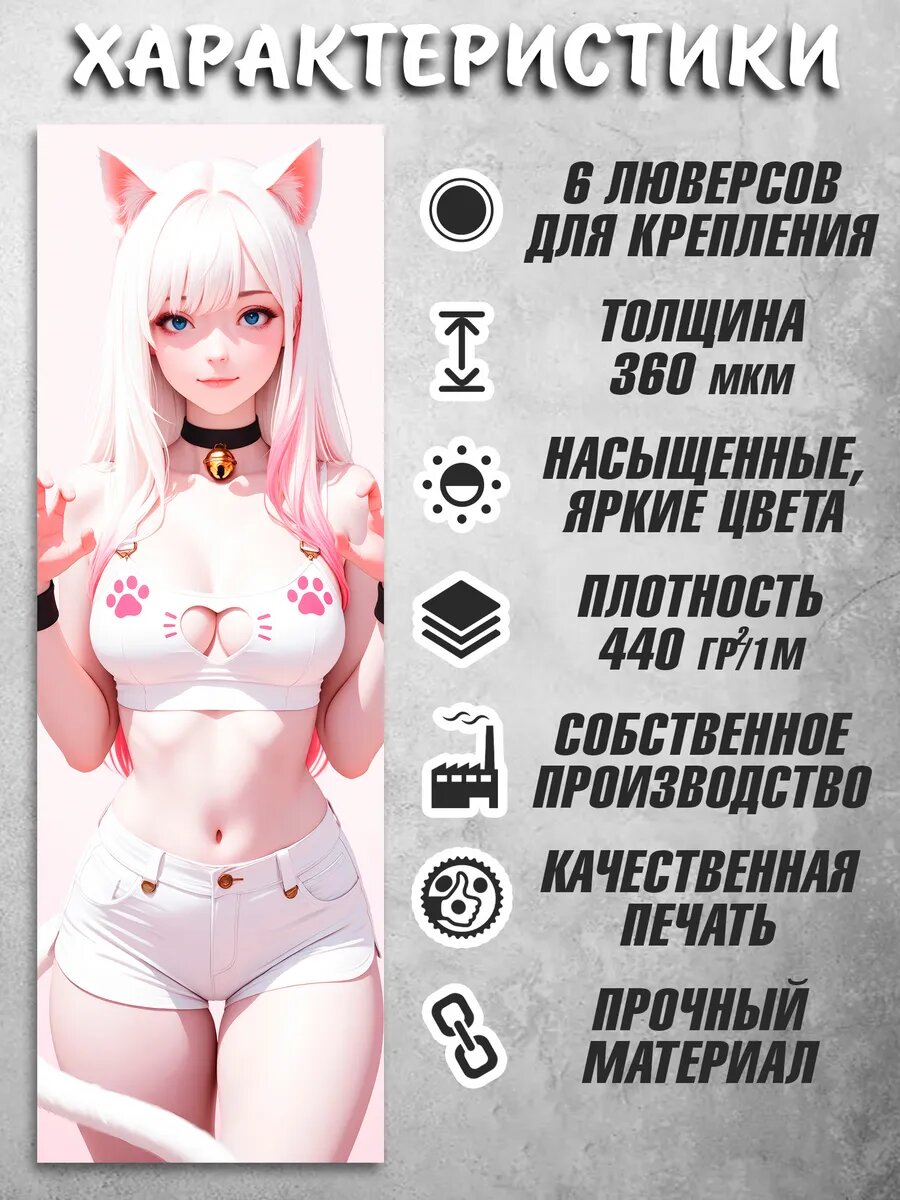 Постер на стену баннер Anime 50х150 — фото 1
