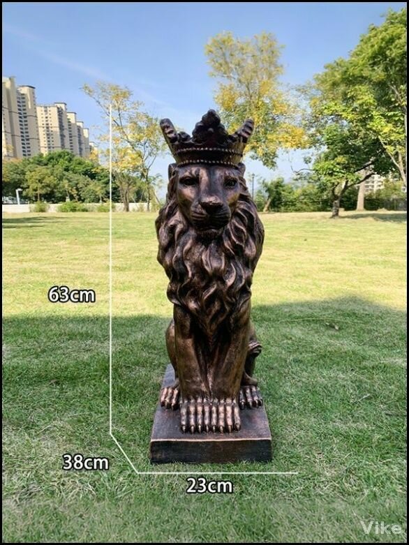 Ретро фигура льва для сада, эксклюзивная резиновая статуя большого размера