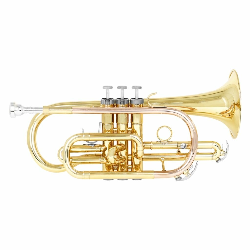 Латунный корнет SLADE Си-бемоль сопрано из люминофорной бронзы, пальмовая труба, карманная труба, золотая мини-труба