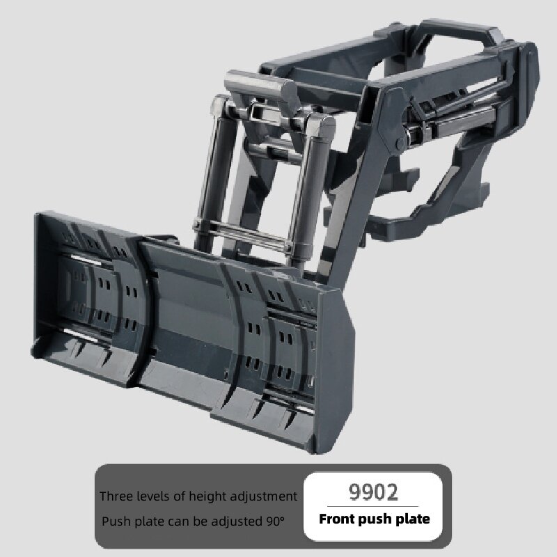 Радиоуправляемая игрушка-трактор из сплава с пультом управления и аксессуарами, черный, модель 02, для детей