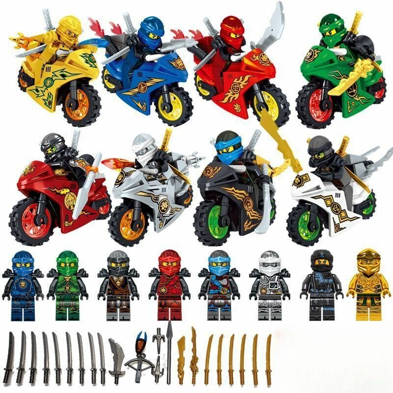 Ниндзя Мотоцикл Летающий Ниндзя Собирает игрушечные блоки