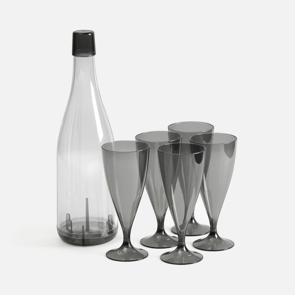 Подарочный набор бокалов Maty, бутылка: 8х8х30 см; бокал: 6,5х6,5х15 см; упаковка: 9,4х9,3х30,7 см