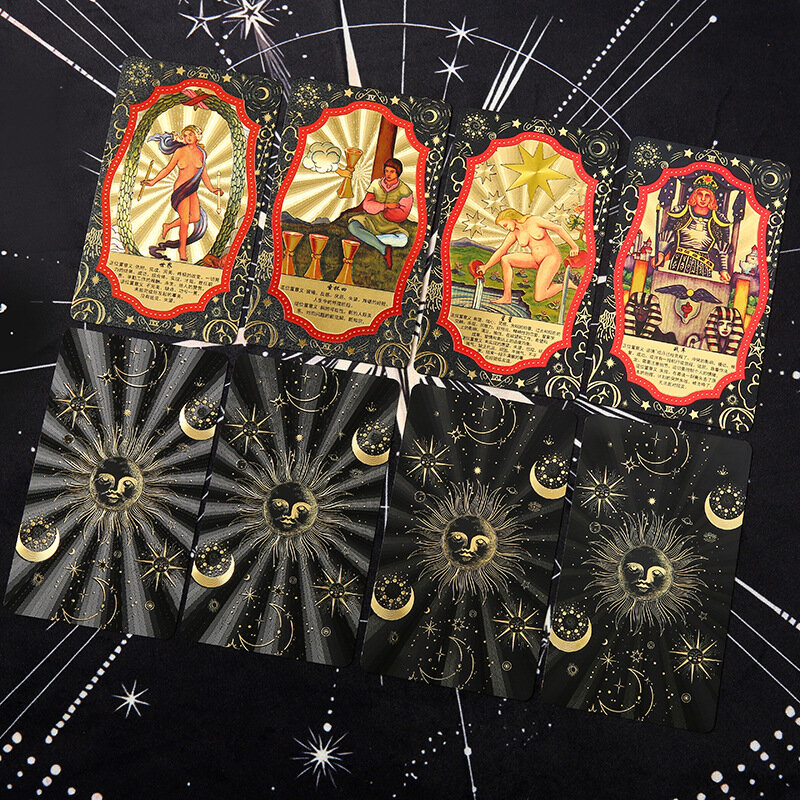 Кросс-бордерные популярные карты Таро, оригинальный полный набор карт Таро, PET водонепроницаемые карты для настольных игр, настраиваемые карты Таро