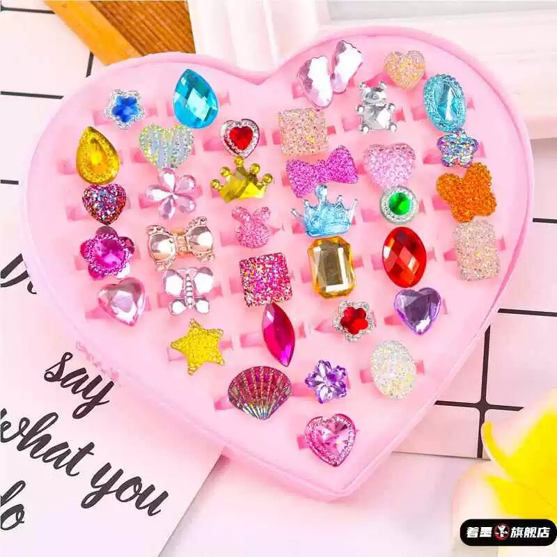 Детское кольцо с мультяшным дизайном, золотистое, с изображением снега и льда, кольцо с принцессой, для малышей,