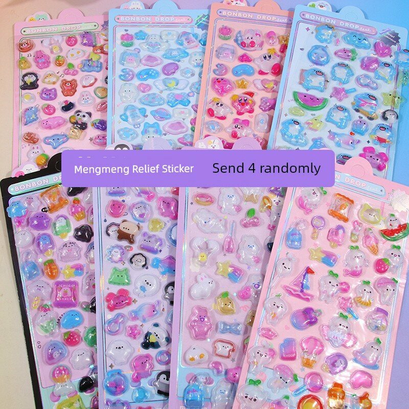 Детские наклейки с драгоценными камнями, кристаллы и бриллианты, наклейки принцессы с героями мультфильмов для девочек,