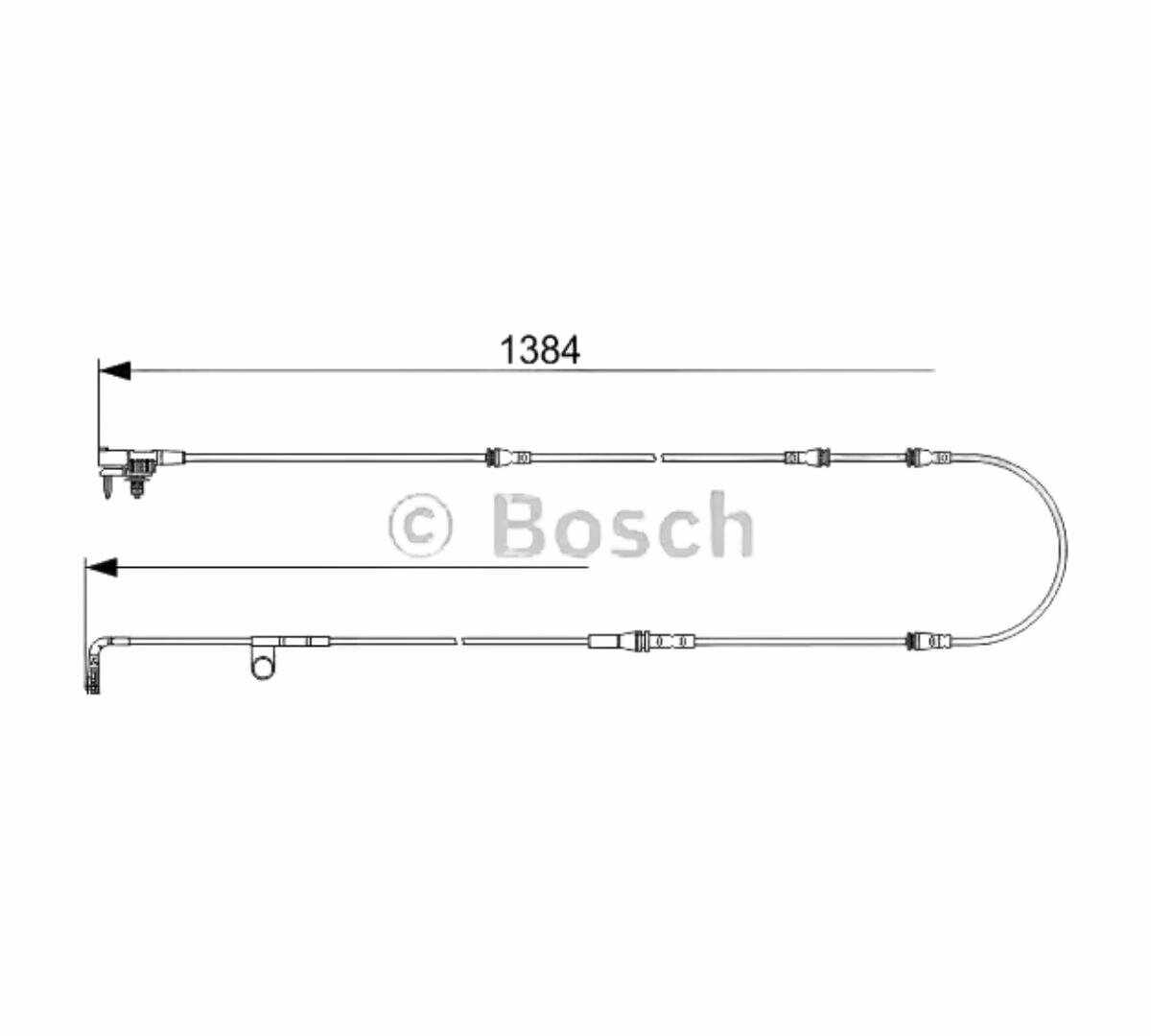 Датчик износа тормозных колодок BOSCH 1987473582 передний, 1380 мм, Land Rover Range Rover Sport 3.0, D 04, 13-
