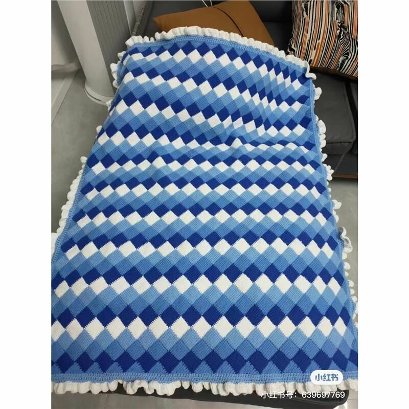 Набор материалов для пледа, ручная работа, DIY, вязаная пряжа, пэчворк, радужный плед, плед для кондиционера, ручная вязка, средней толщины, молочная хлопковая пряжа