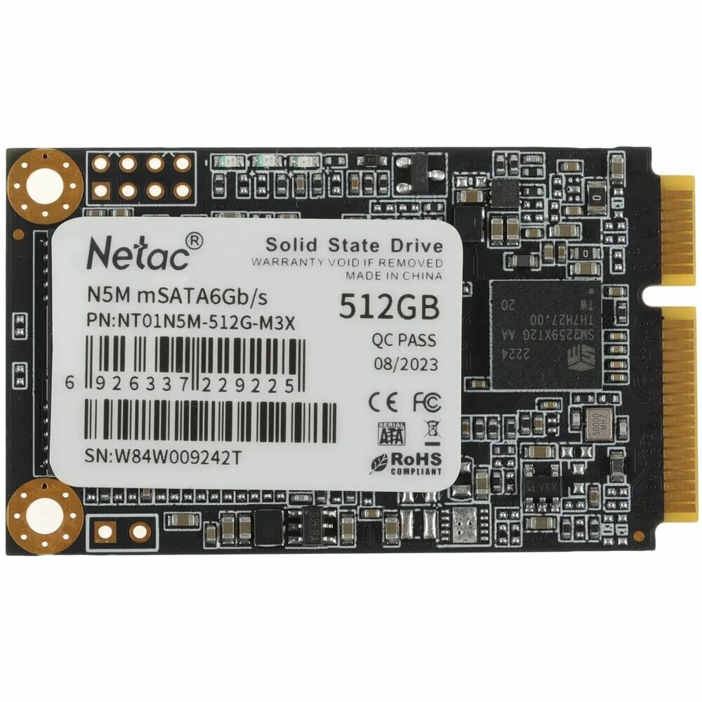 Внутренний SSD-накопитель 512Gb Netac N5M NT01N5M-512G-M3X mSATA