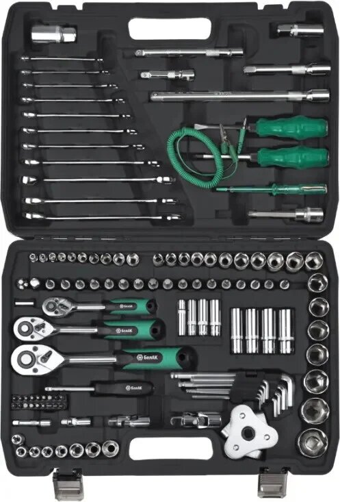 Набор инструментов БелАК Хром БАК.07073 (121 предмет), 1/4", 3/8", 1/2"