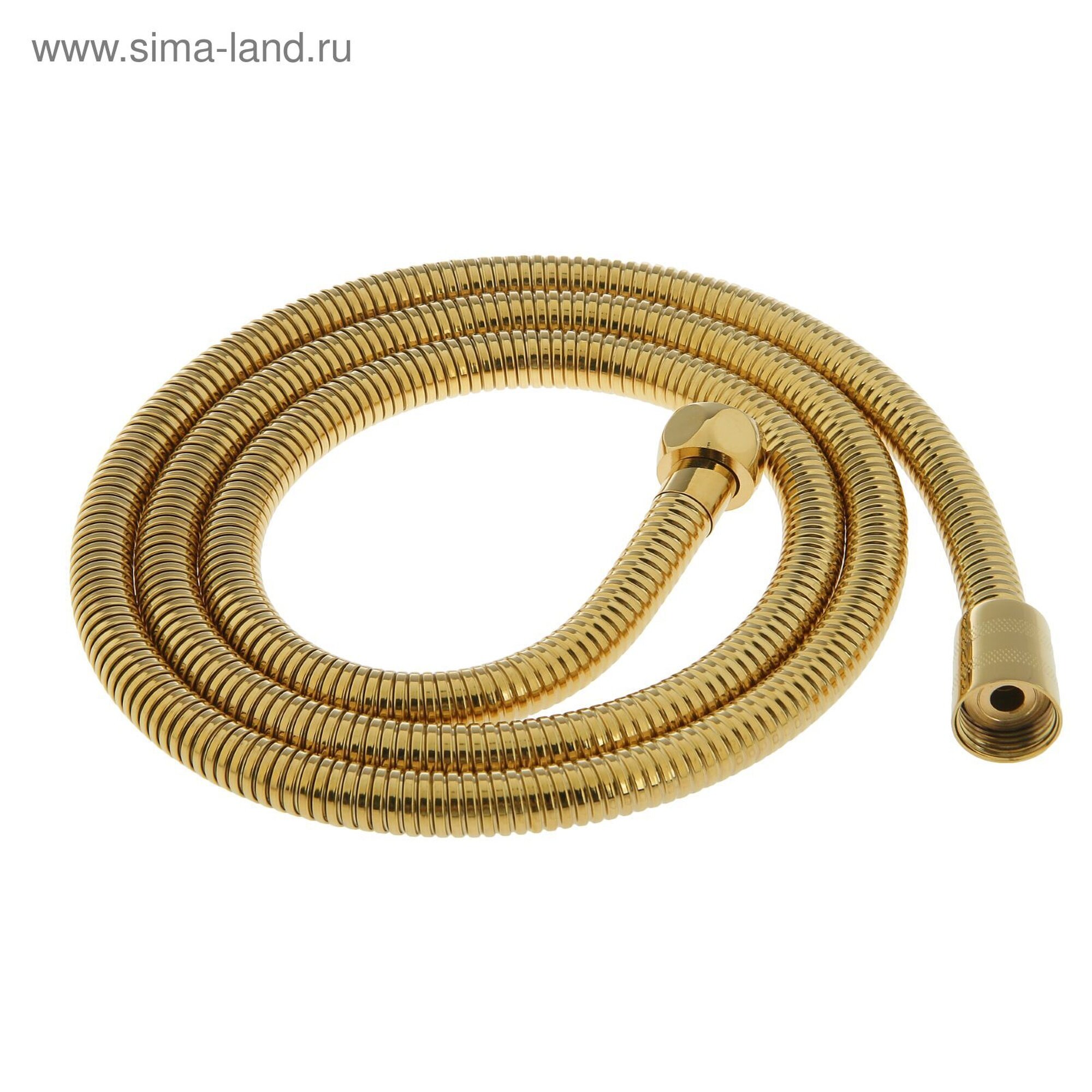 Душевой шланг Accoona G64, 150 см, латунная гайка, латунный конус, цвет золото, Имп/Имп