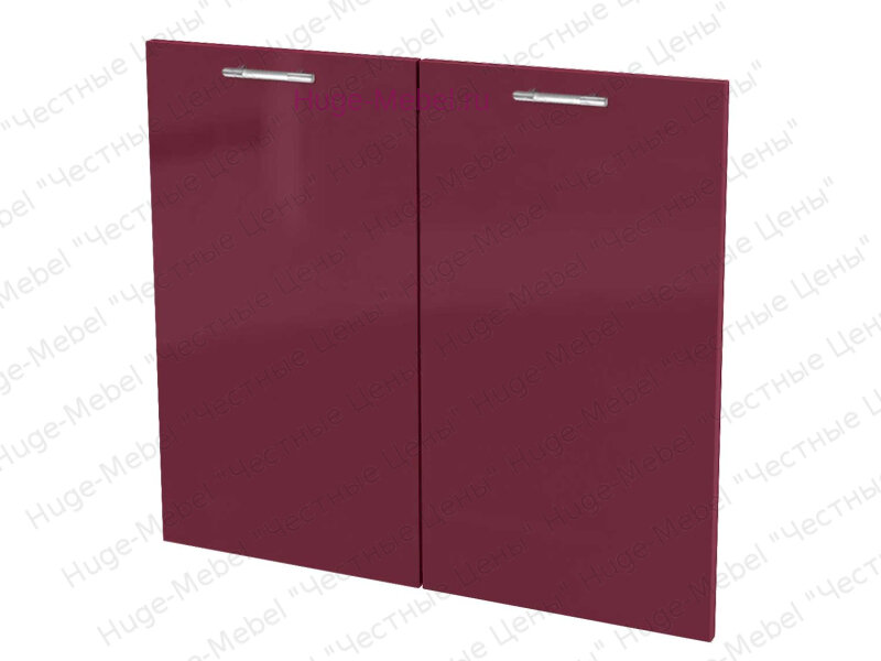 Кухонный фасад Ф-240 бордо глянец (Ксения) Huge Mebel . Ширина 592 Высота 916. Кухонные фасады