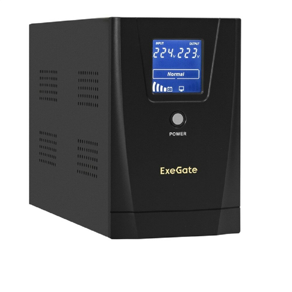 EXEGATE ИБП EX292633RUS ИБП SpecialPro Smart LLB-2200. LCD. AVR.1SH.2C13. RJ. USB <2200VA 1300W, LCD, AVR,1 Schuko+2 C13, RJ45 11, USB, металлический