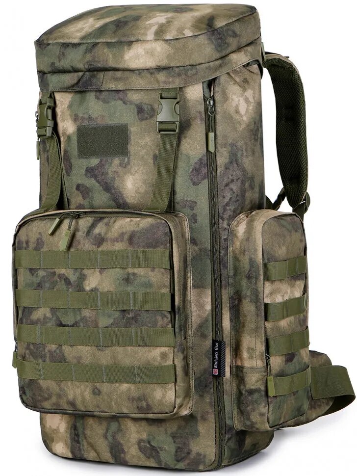 Рюкзак мужской тактический Rittlekors Gear 7522 70л болотный камуфляж