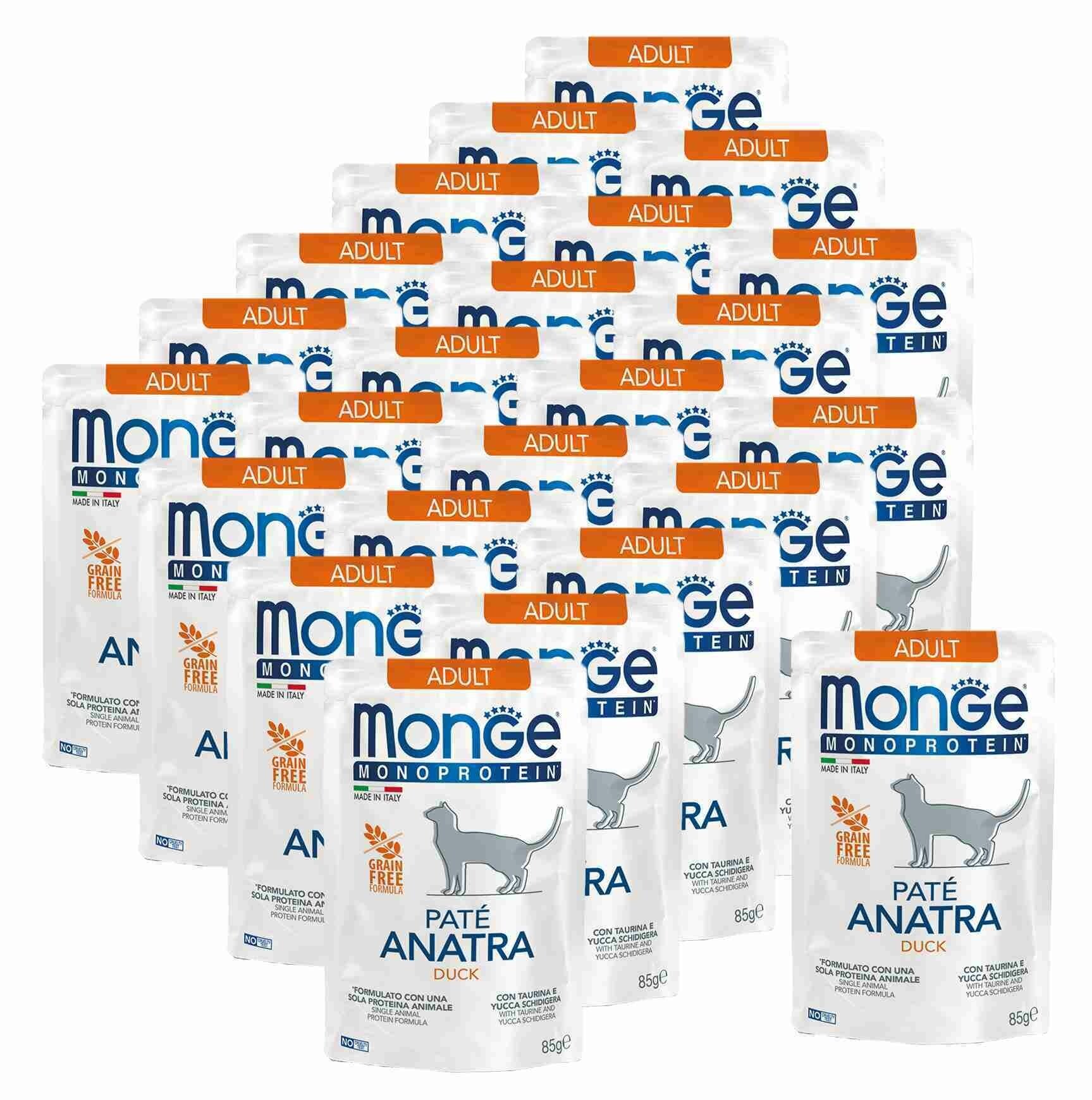 Monge Cat Monoprotein Pouch паучи для кошек утка 85г х 24 шт.
