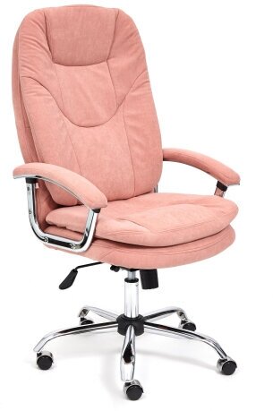 Кресло руководителя Tetchair SOFTY LUX флок , розовый, 137