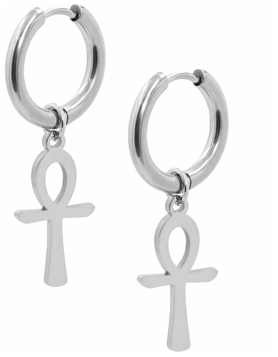 Серьги конго, с подвесками