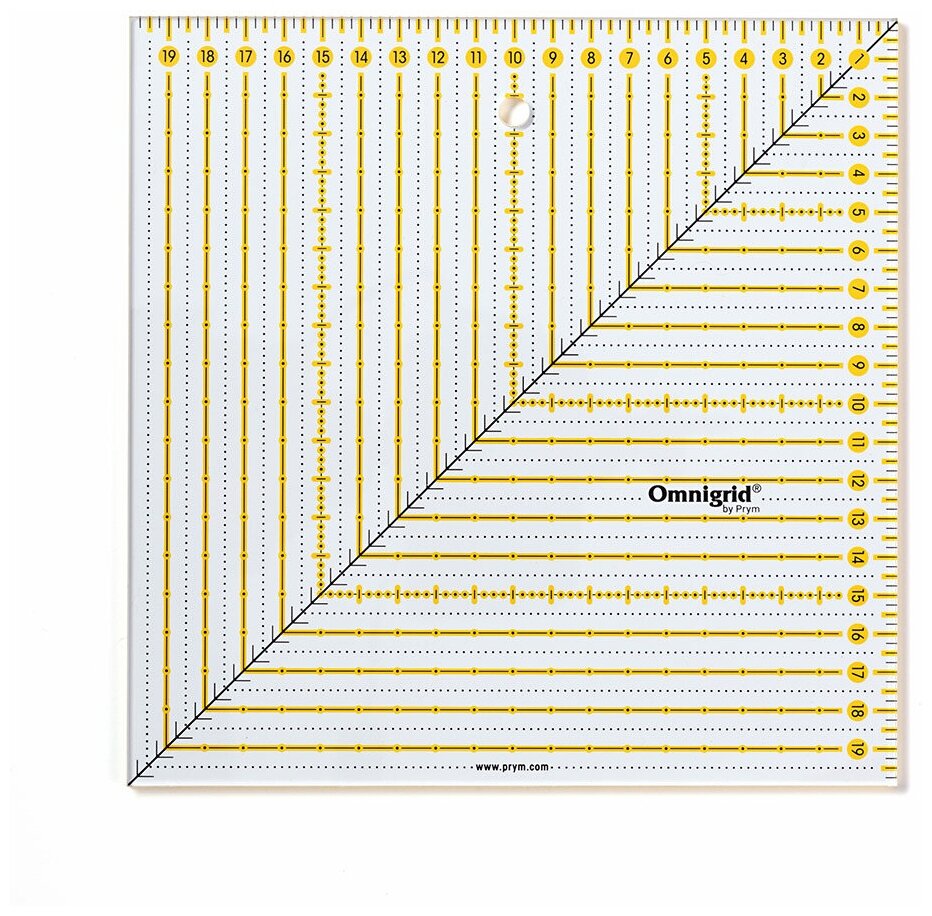 "PRYM" Линейка для пэчворка 611655 20 x 20 см на картоне .
