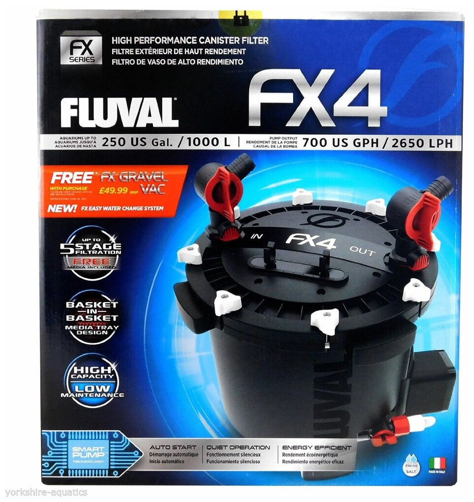 Внешний аквариумный фильтр Hagen Fluval FX4