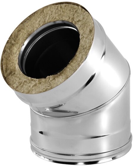 Отвод Вулкан V50R 45° х d120х220 мм с изоляцией AISI 321/304