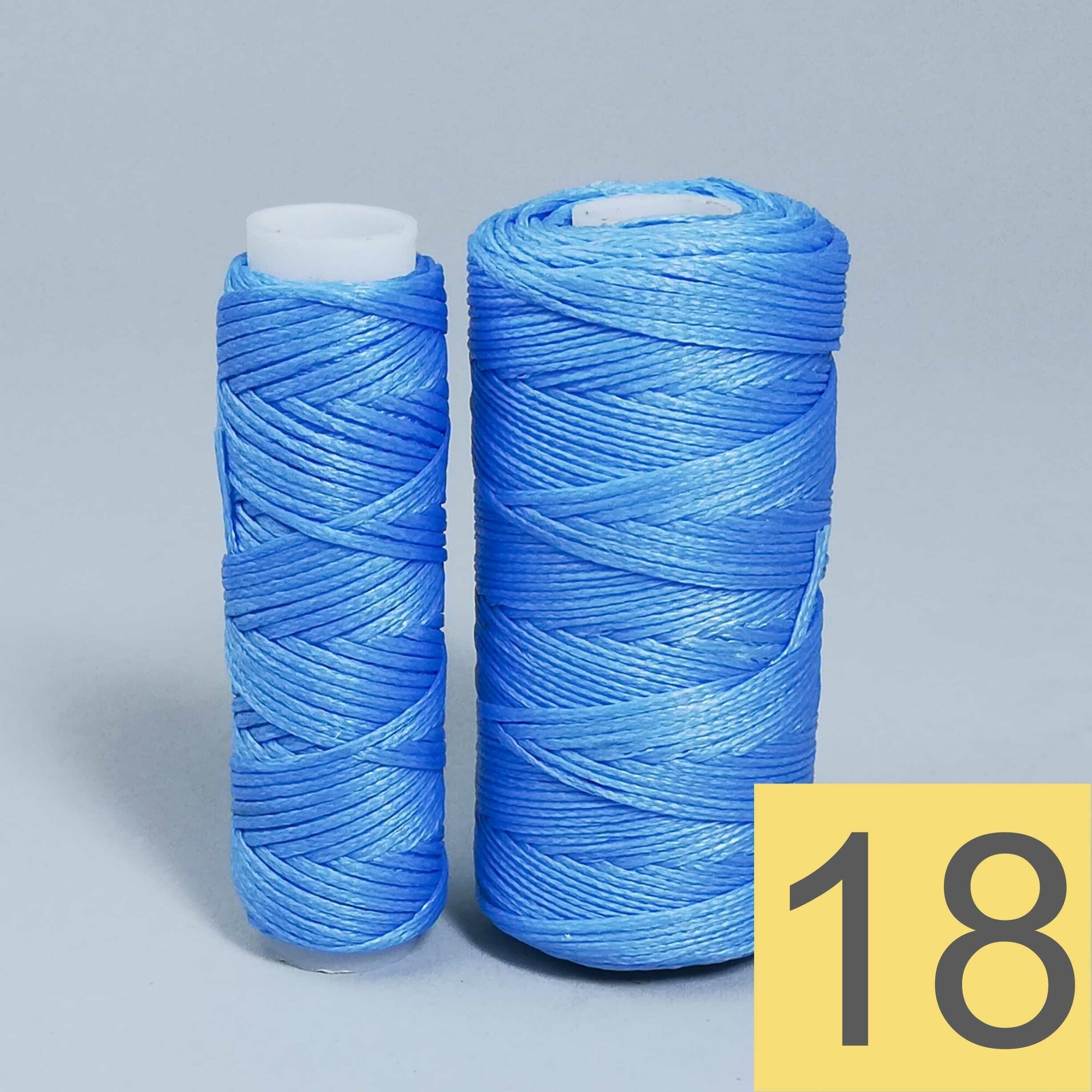 Нитки вощеные для кожи Размер: 0,8мм (D150). Намотка: 250 м цвет: голубой